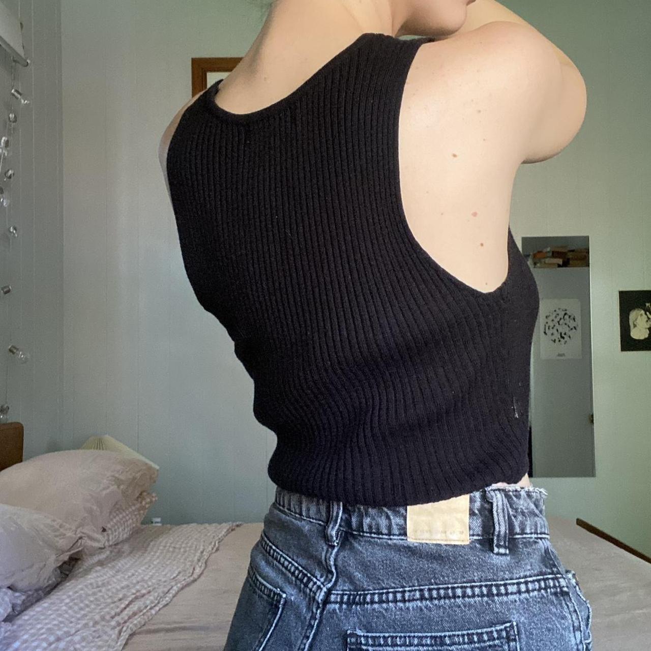 Glassons knitted black basics crop Size s Best fit... - Depop