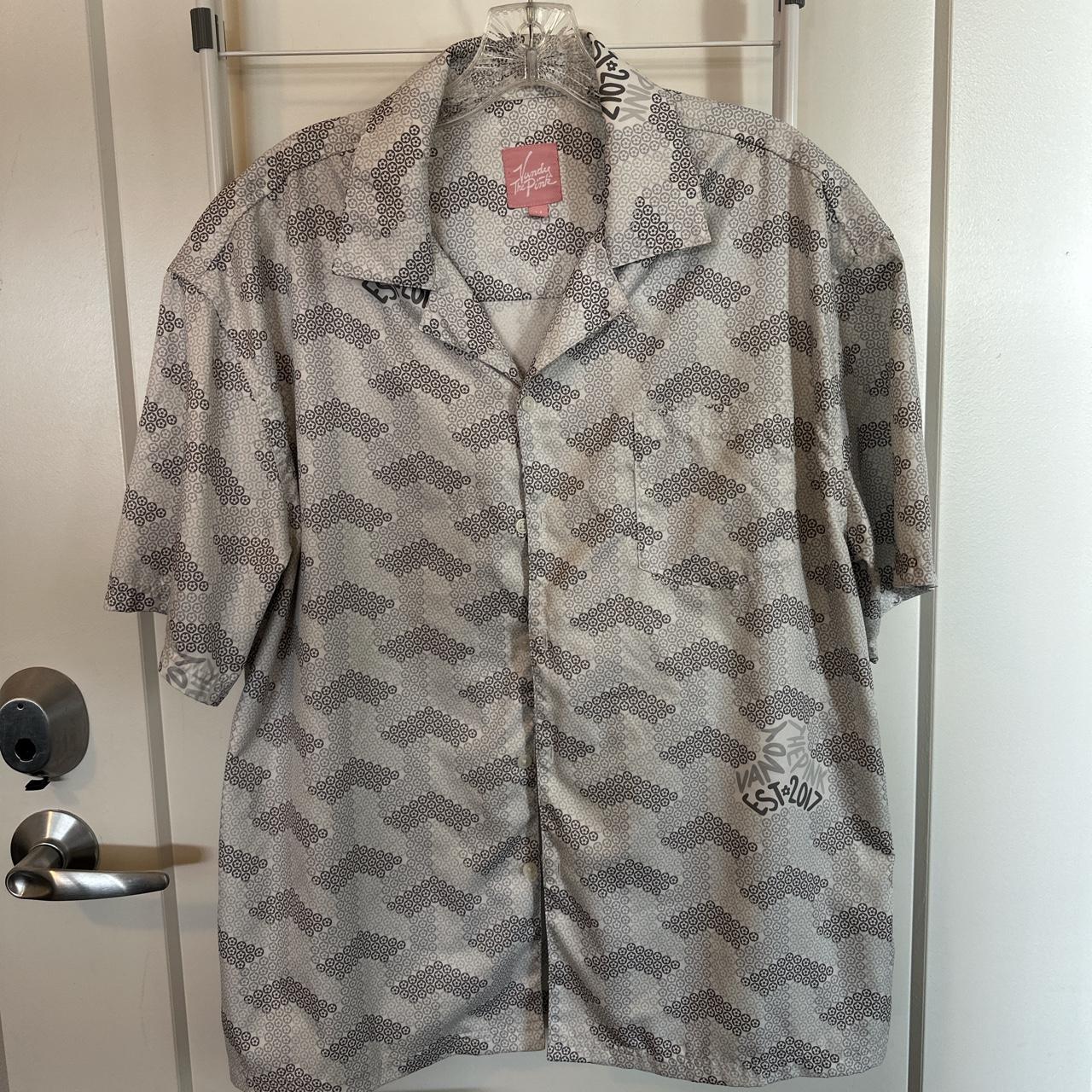 Vandy the Pink White Voyard Shirt (Size Medium) - Depop
