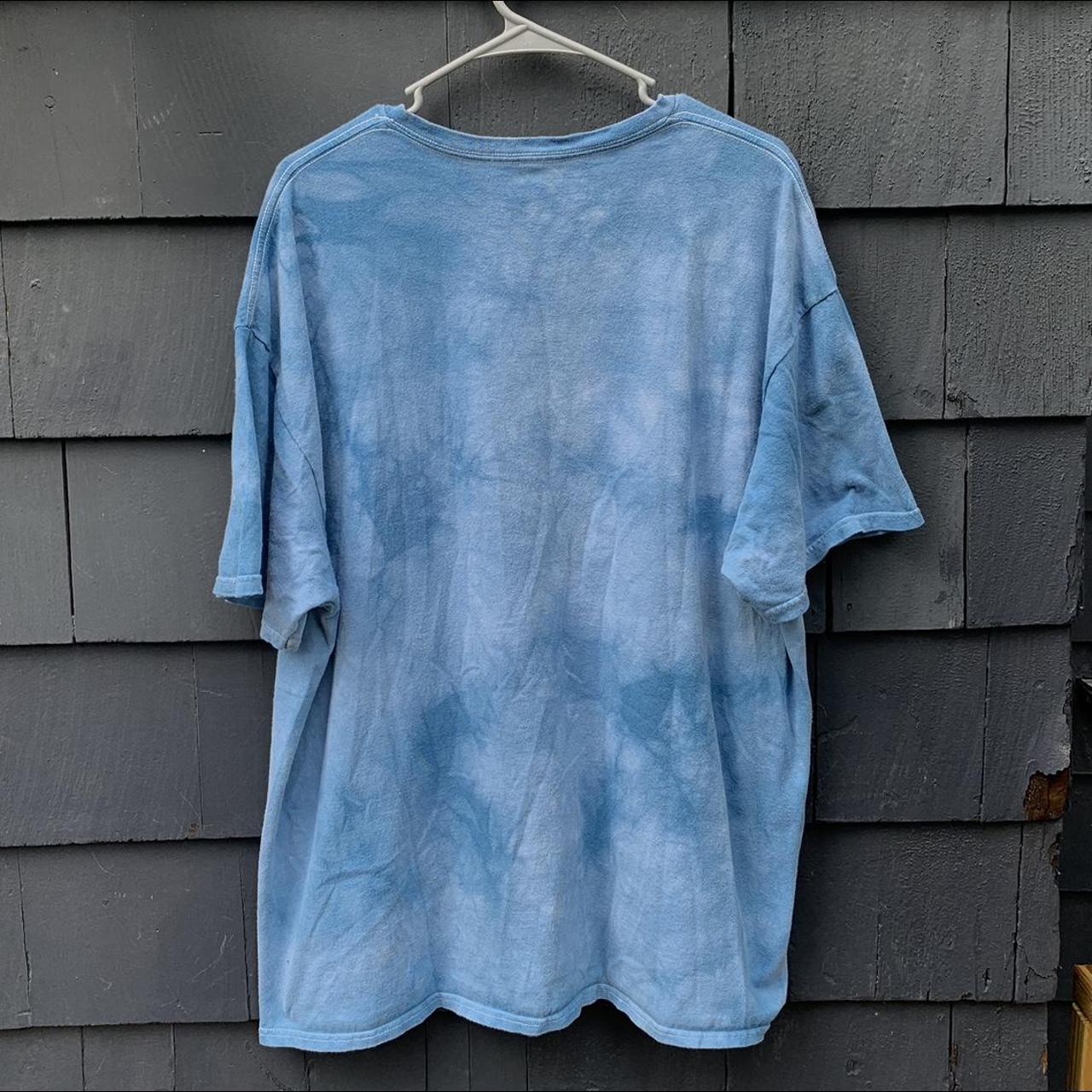 Y2K Snow Leopard Liquid Blue T-Shirt Size XXL... - Depop