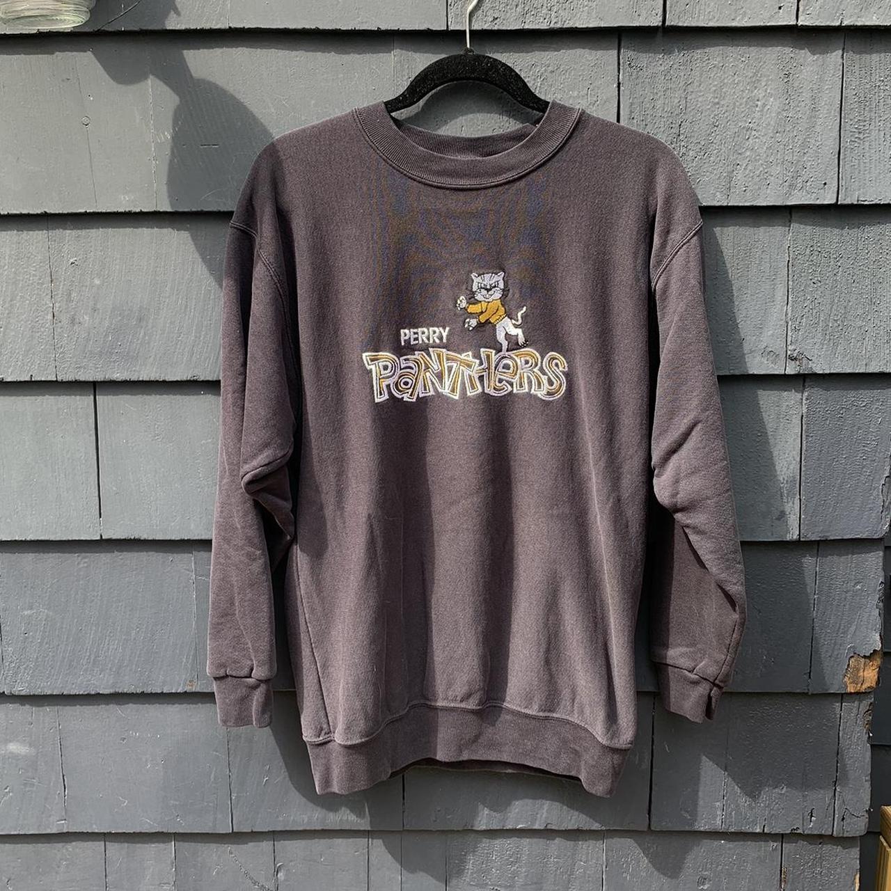 90s Vintage Perry Panthers Vintage Crewneck Size L... - Depop