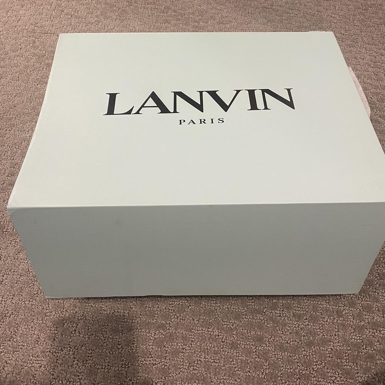 Lanvin black reflective shoes used once out the box... - Depop
