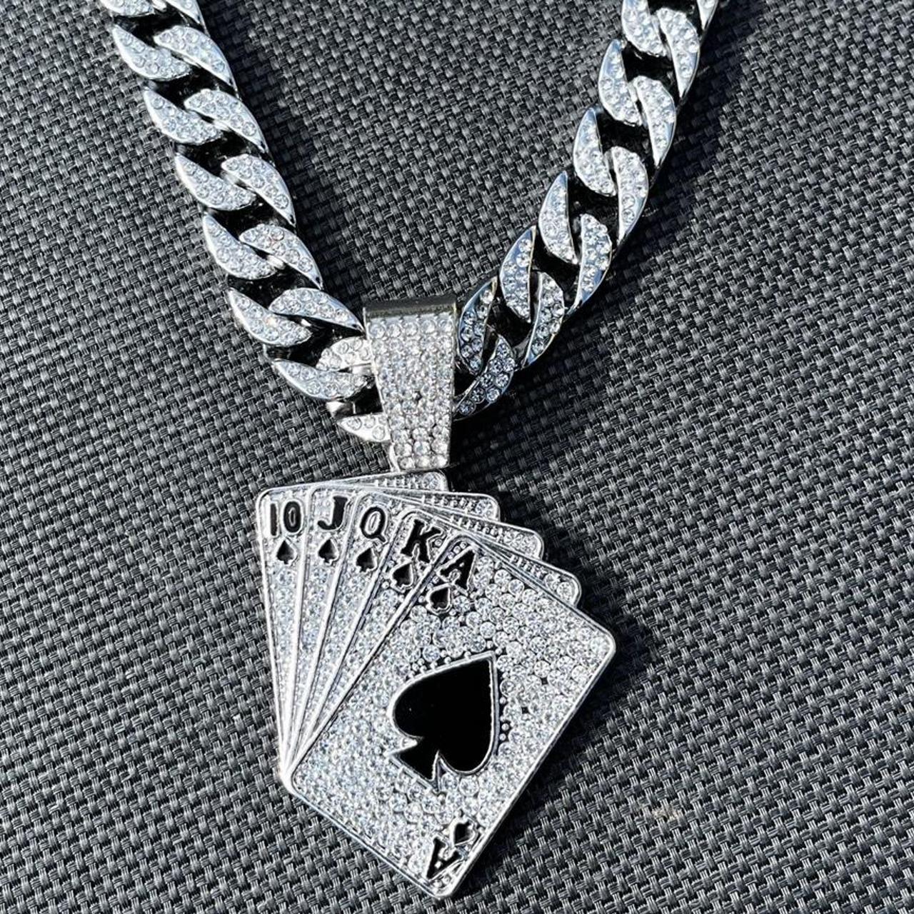 Cards Cuban link pedant Chain FREE SHIPPING 🚚 - Depop