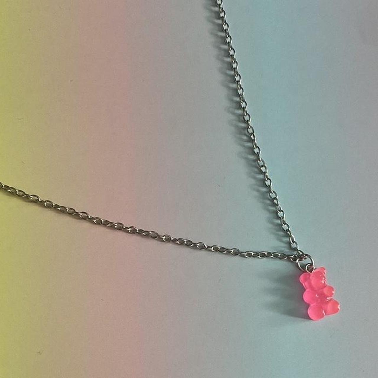 💕 Cute Pink Gummy Bear Necklace 💕 Gorgeous Little Depop