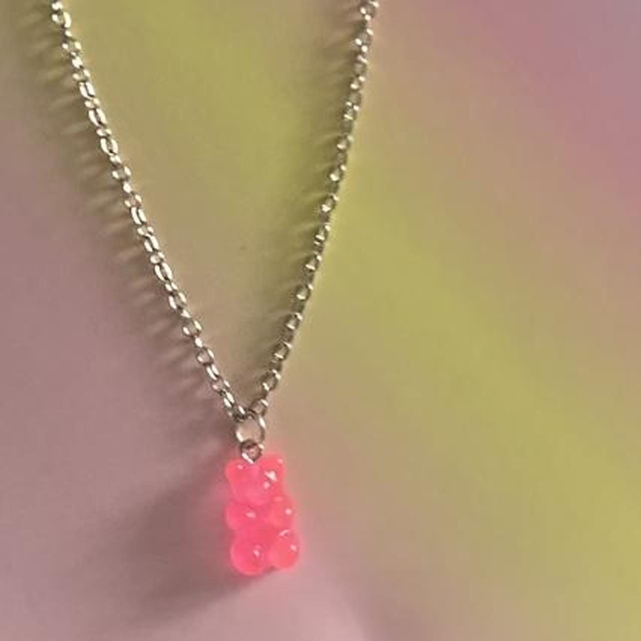 ๐ Cute Pink Gummy Bear Necklace ๐ Gorgeous Little Depop