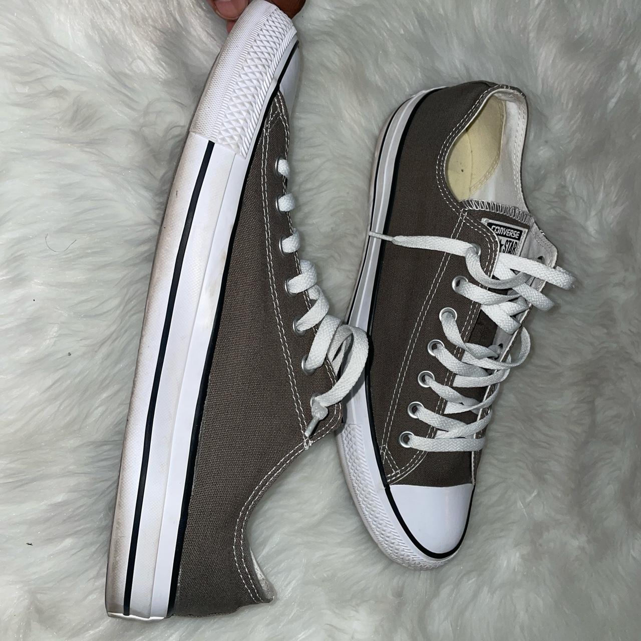 Gray low top Converse size 12 used rarely - Depop