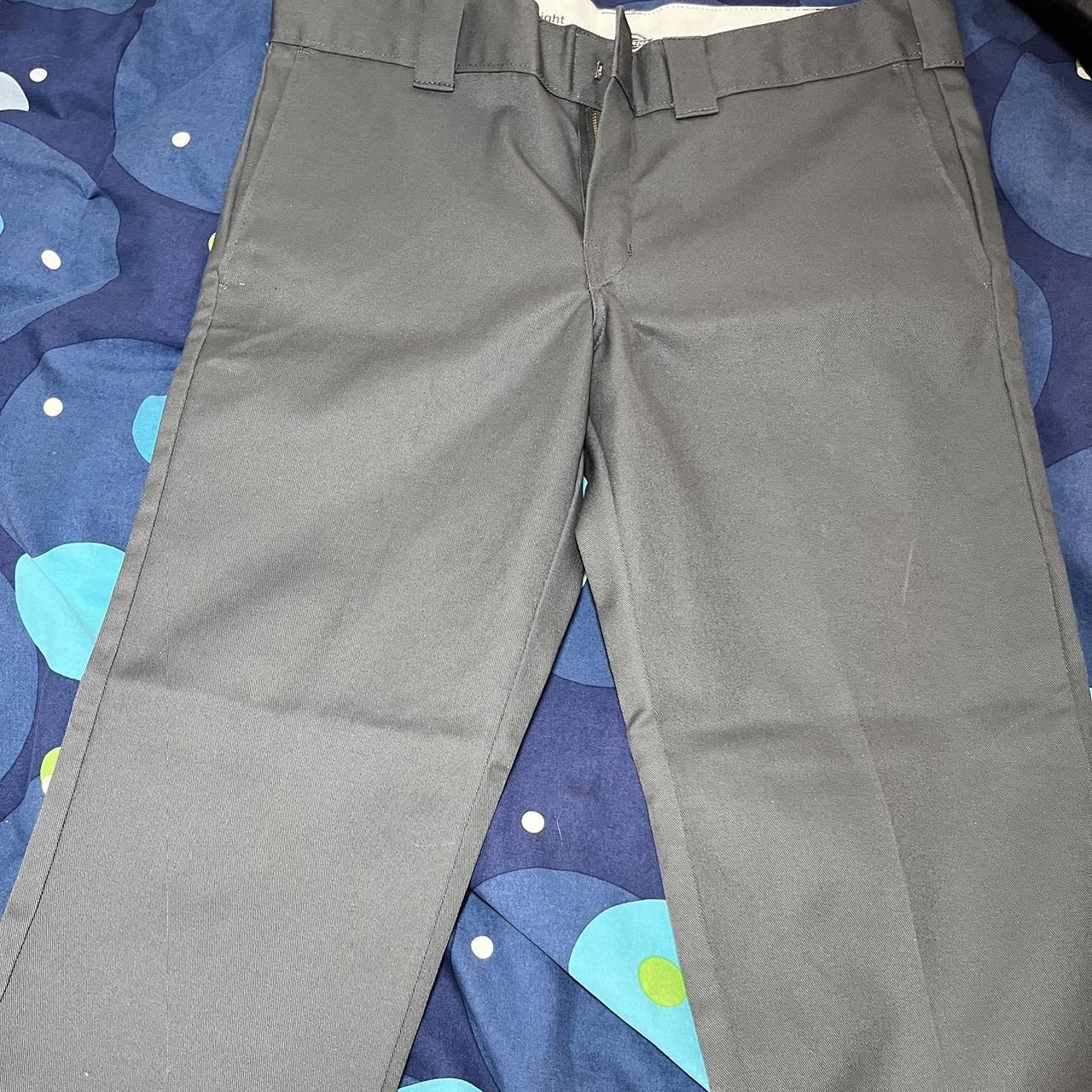 Gray Dickies slim fit pants 34x30 - Depop