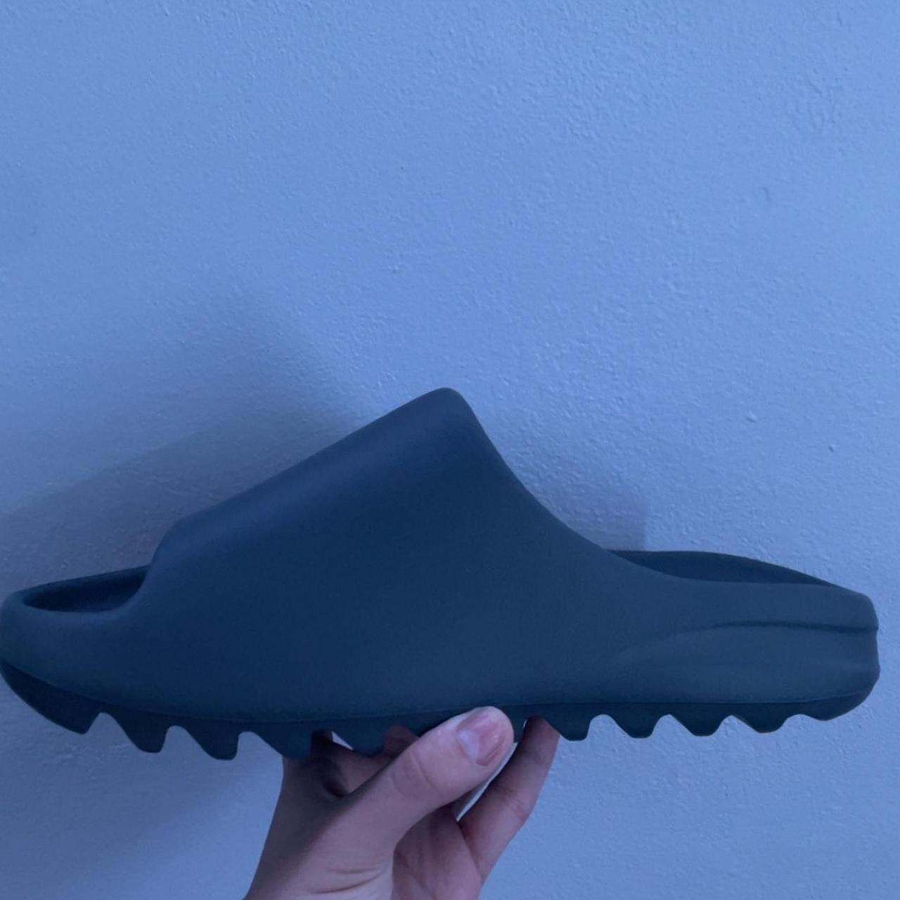 slate gray size 10 yeezy slides - Depop