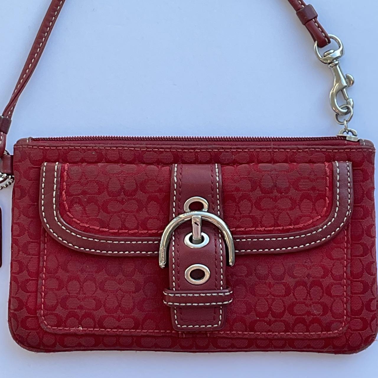 vintage coach soho red burgundy buckle bag -... | Depop