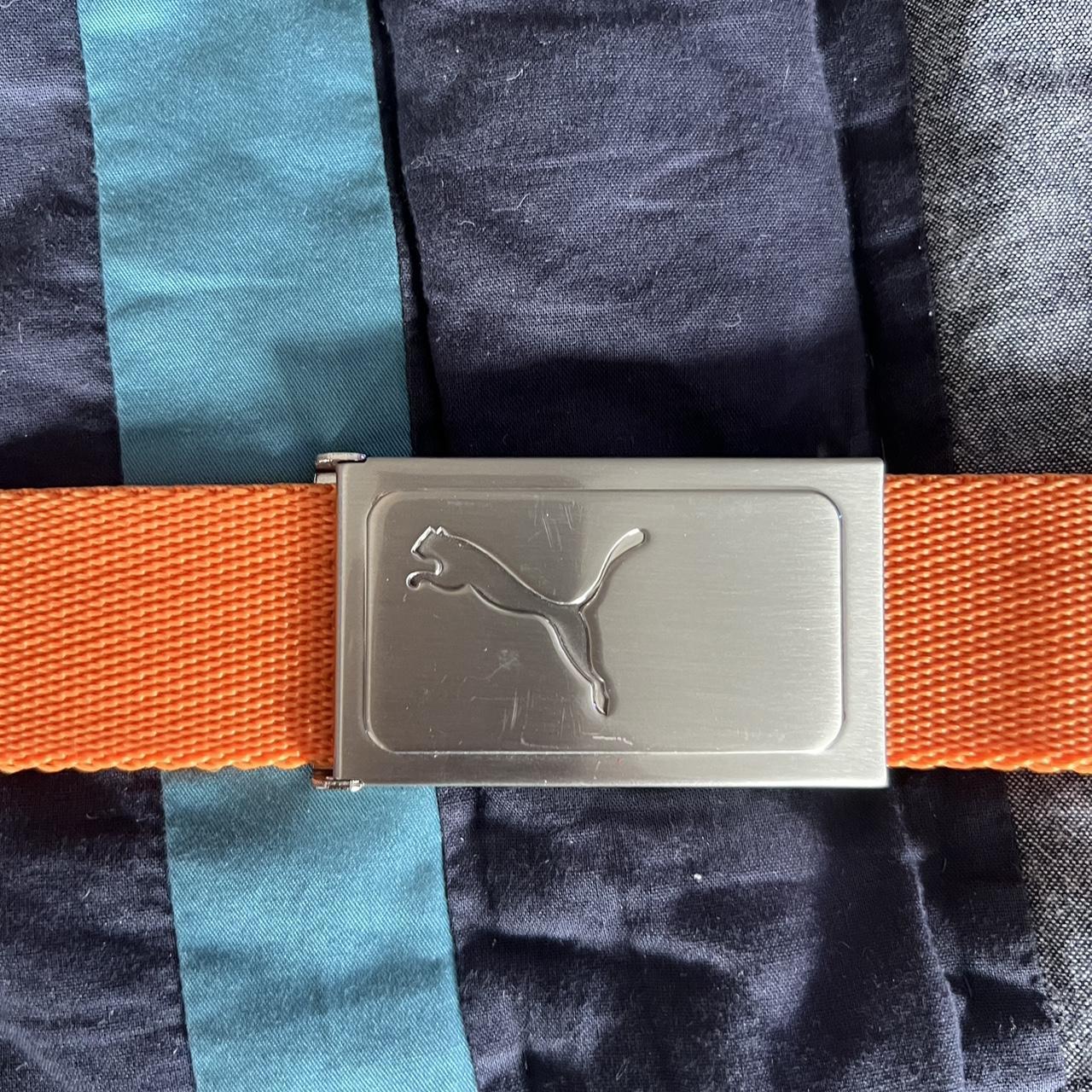 Puma Orange and Silver Belt | Depop