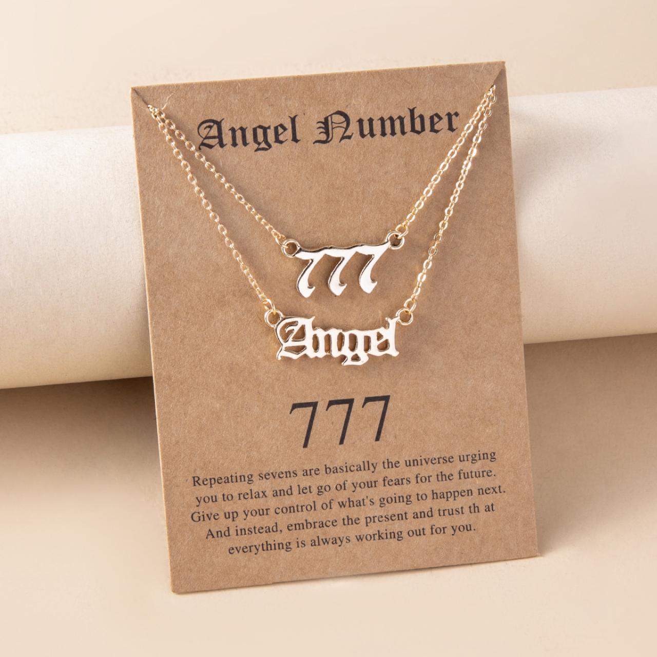 Angel Number Necklace-777 What is your... - Depop