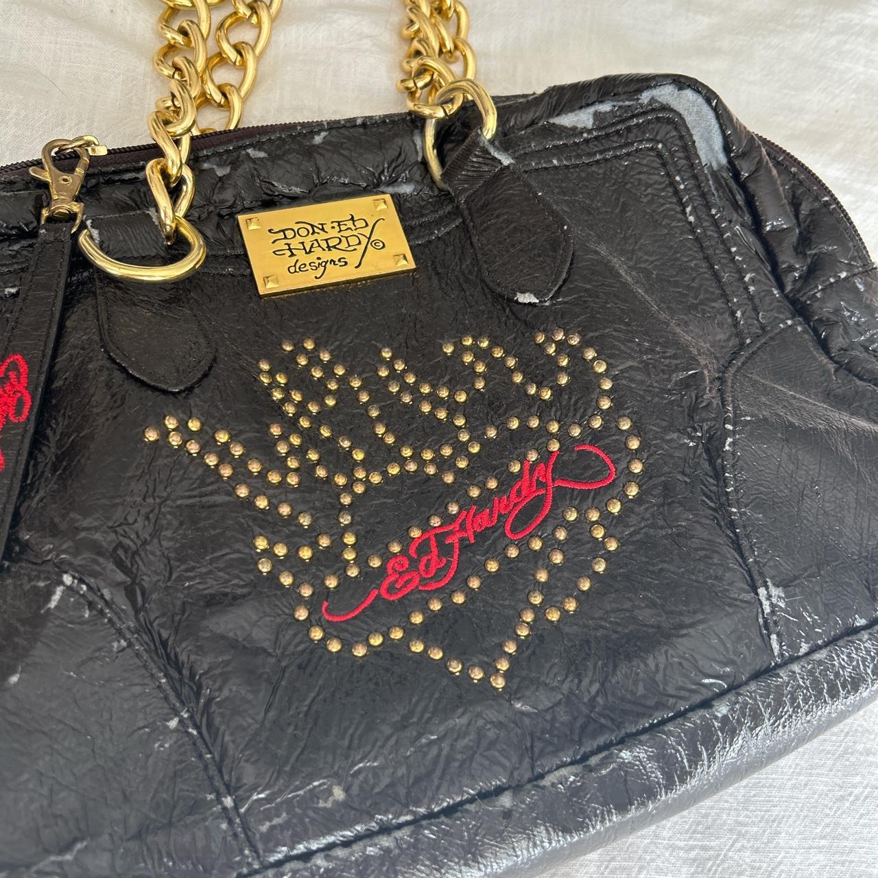 RARE ED HARDY BAG ️‍🔥 all zippers work, some minor... | Depop