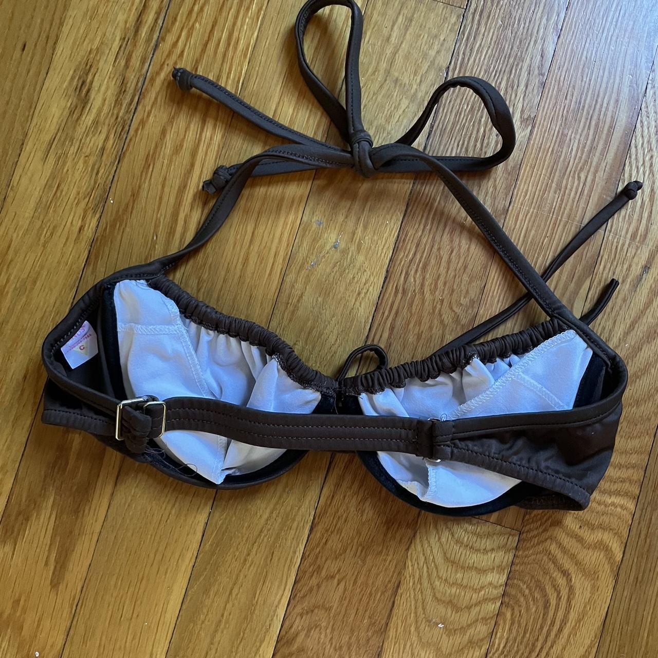 Venus Women's Brown and Gold Bikini-and-tankini-tops | Depop