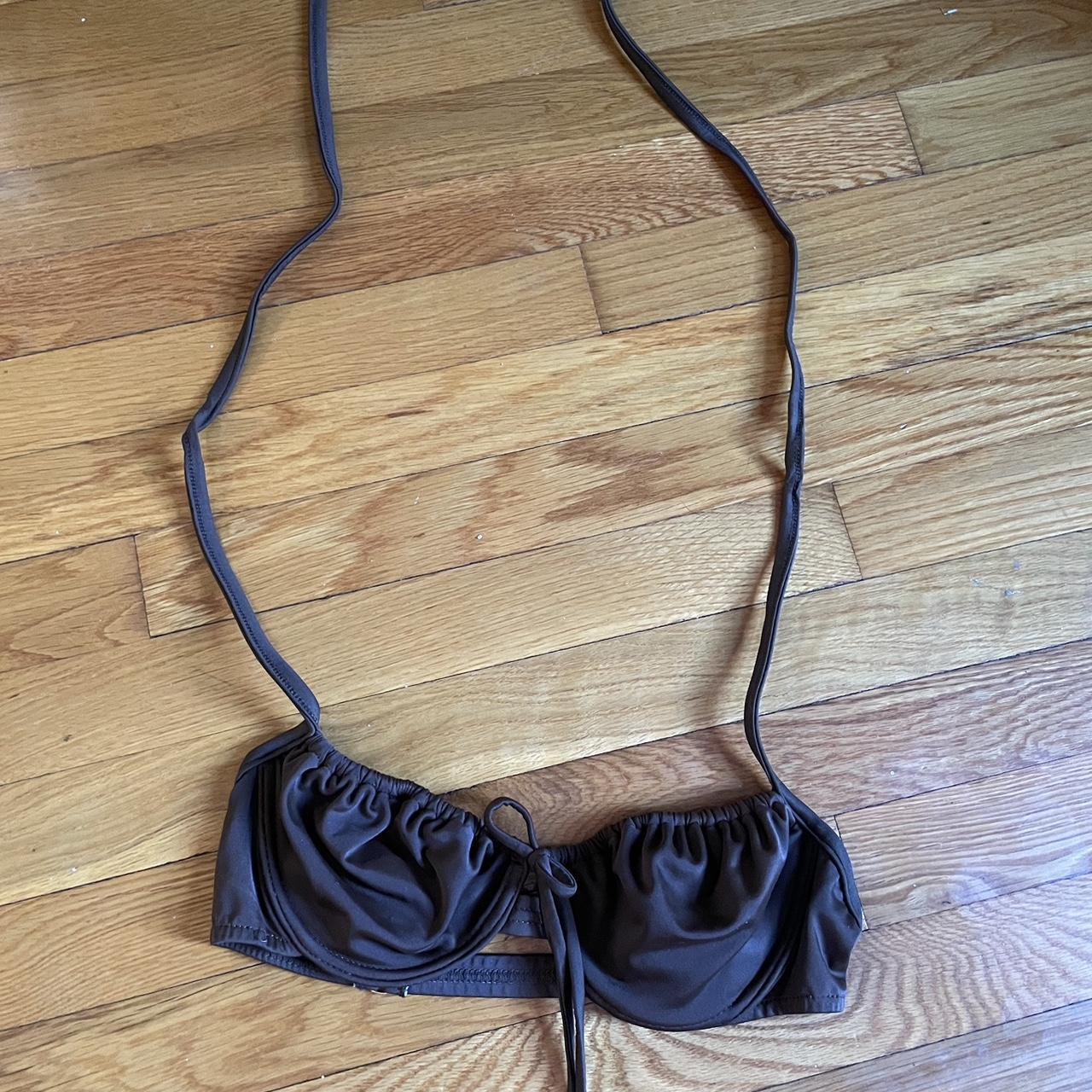 Venus Women's Brown and Gold Bikini-and-tankini-tops | Depop