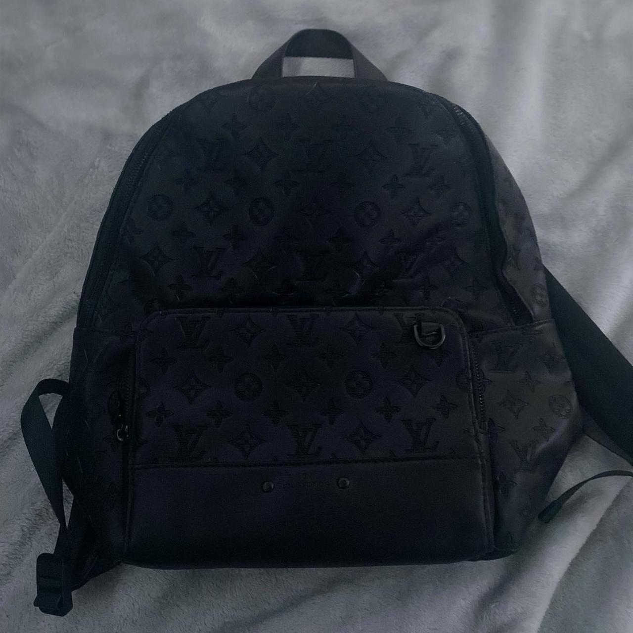 Louis Vuitton Backpack Black Medium Size Very... - Depop