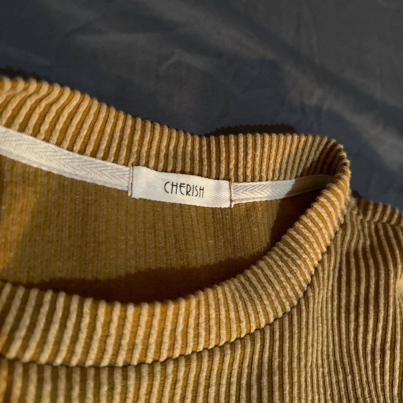 cherish yellow striped sweater dress - size:... - Depop