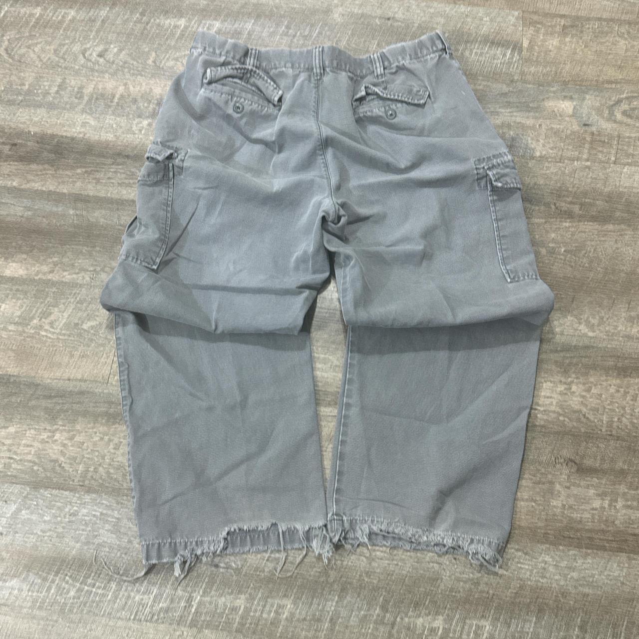 Baggy Grey dickies cargo pants Heel drag Size... - Depop