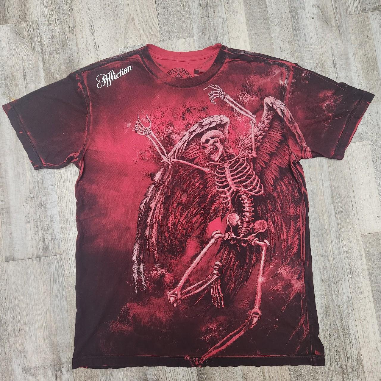 Red Affliction Tee Size Large Barely Worn Message me... - Depop
