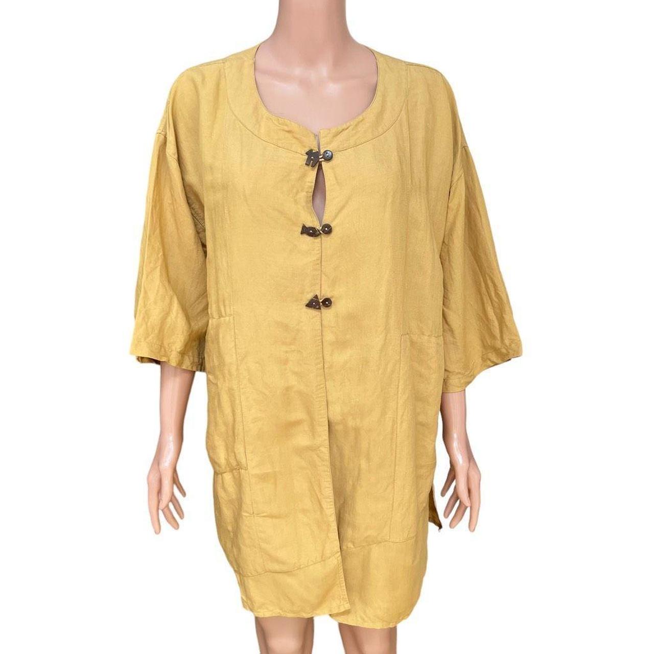 Animale by Jacques Ruc Oversized Linen Blend blouse... - Depop