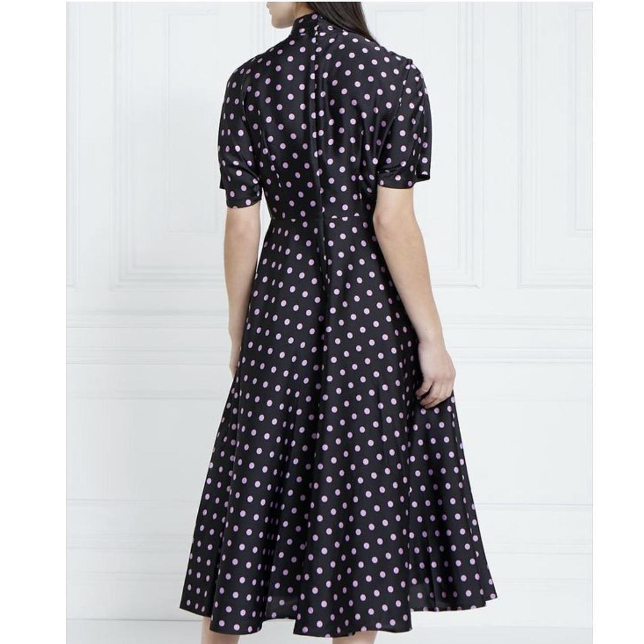 Dunnes Gallery polka dot dress High neck, below... - Depop