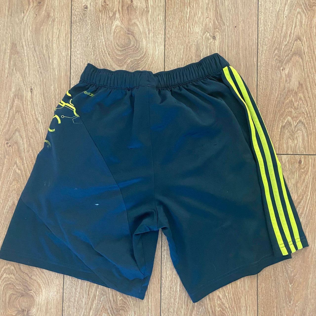 UEFA Champions League Adidas Yellow Stripe Shorts -... - Depop