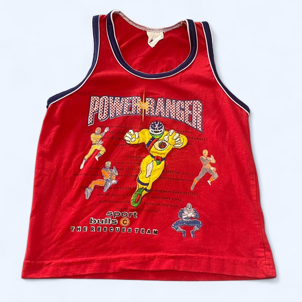 Red vintage kids Power Rangers tank top , tag is... | Depop