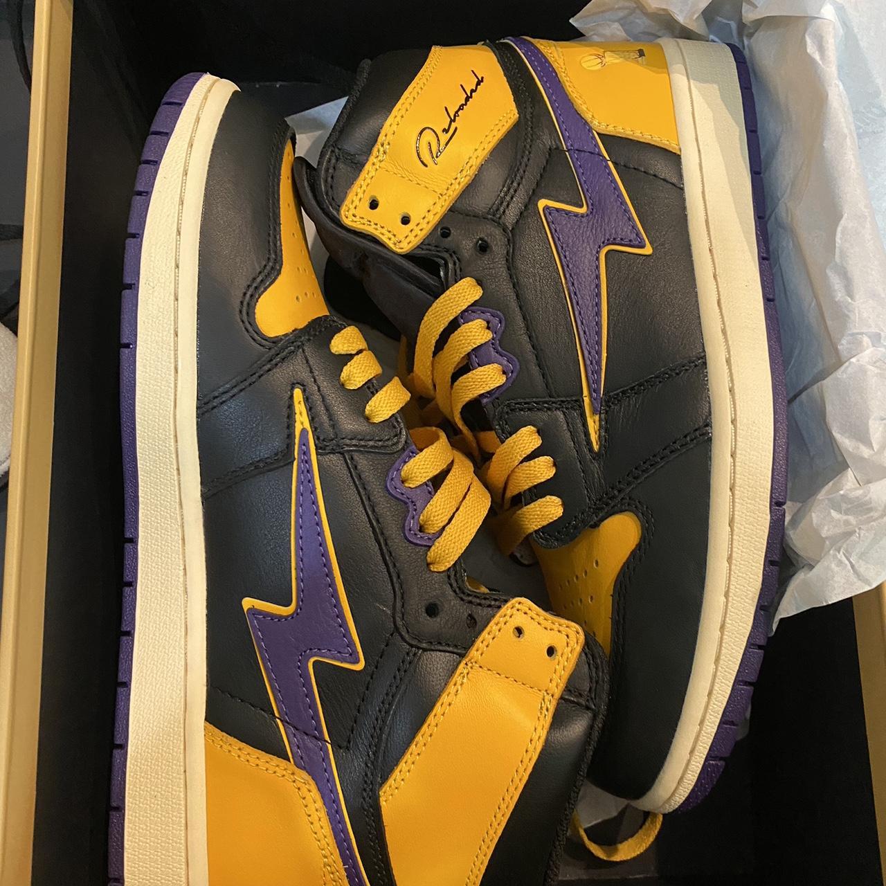 Men's Black and Purple Trainers | Depop