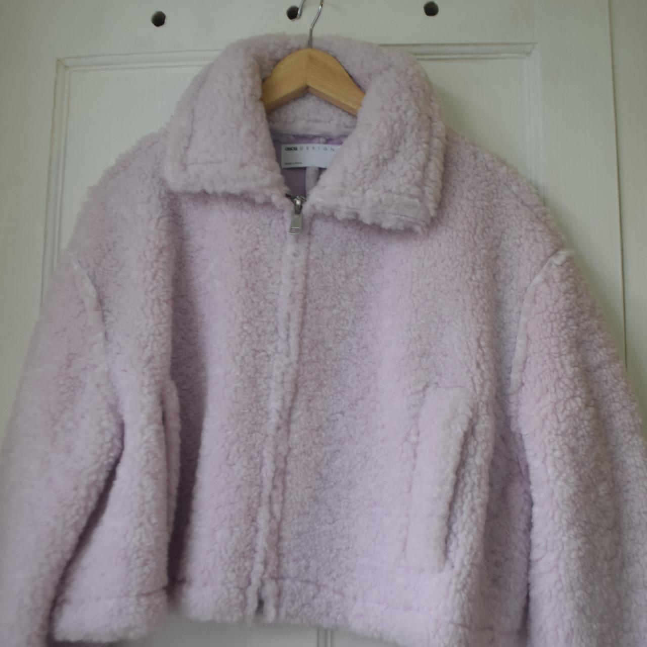 Super Cute! ASOS Lilac Sherpa jacket Item is now... - Depop