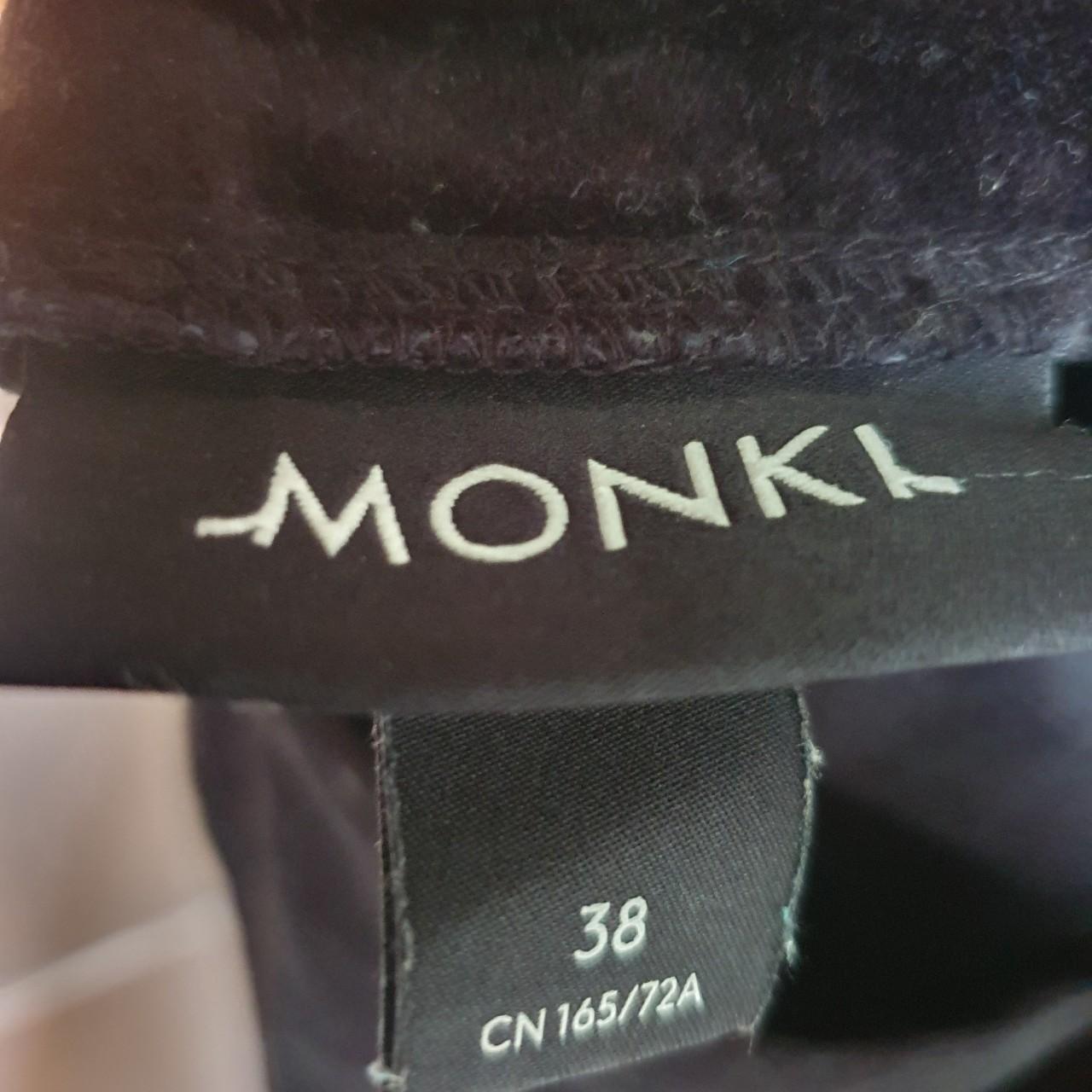 Monki black velveteen dungarees. Size 38 (fit size... - Depop