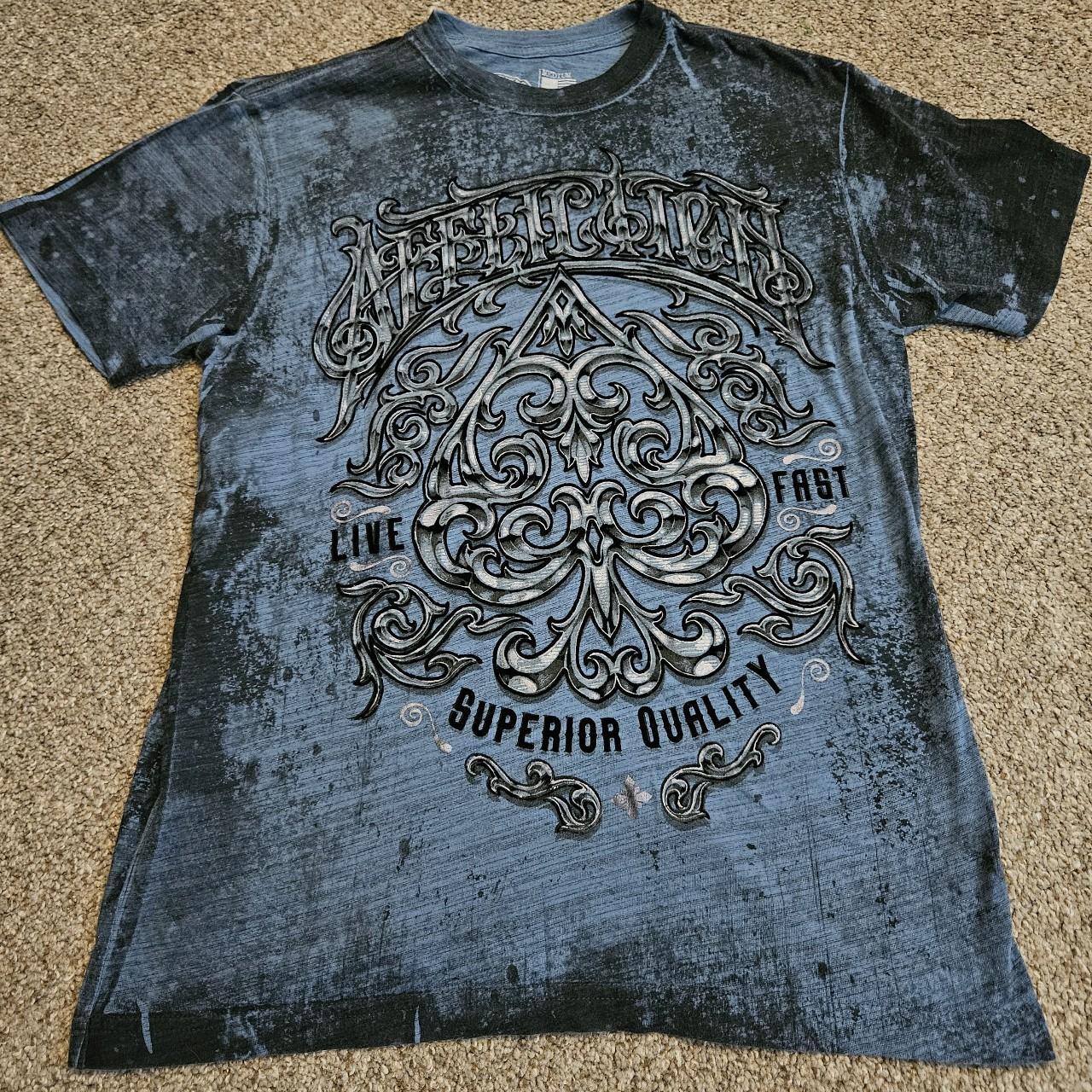 affliction tribal first with amazing back hit like... - Depop