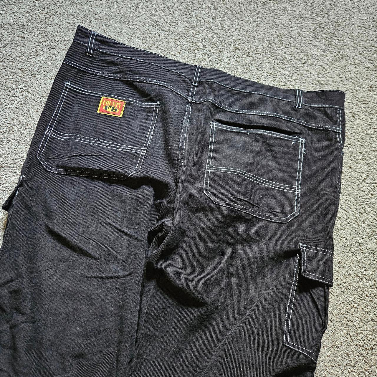 2000s fb county insanely baggy corduroy pants... - Depop