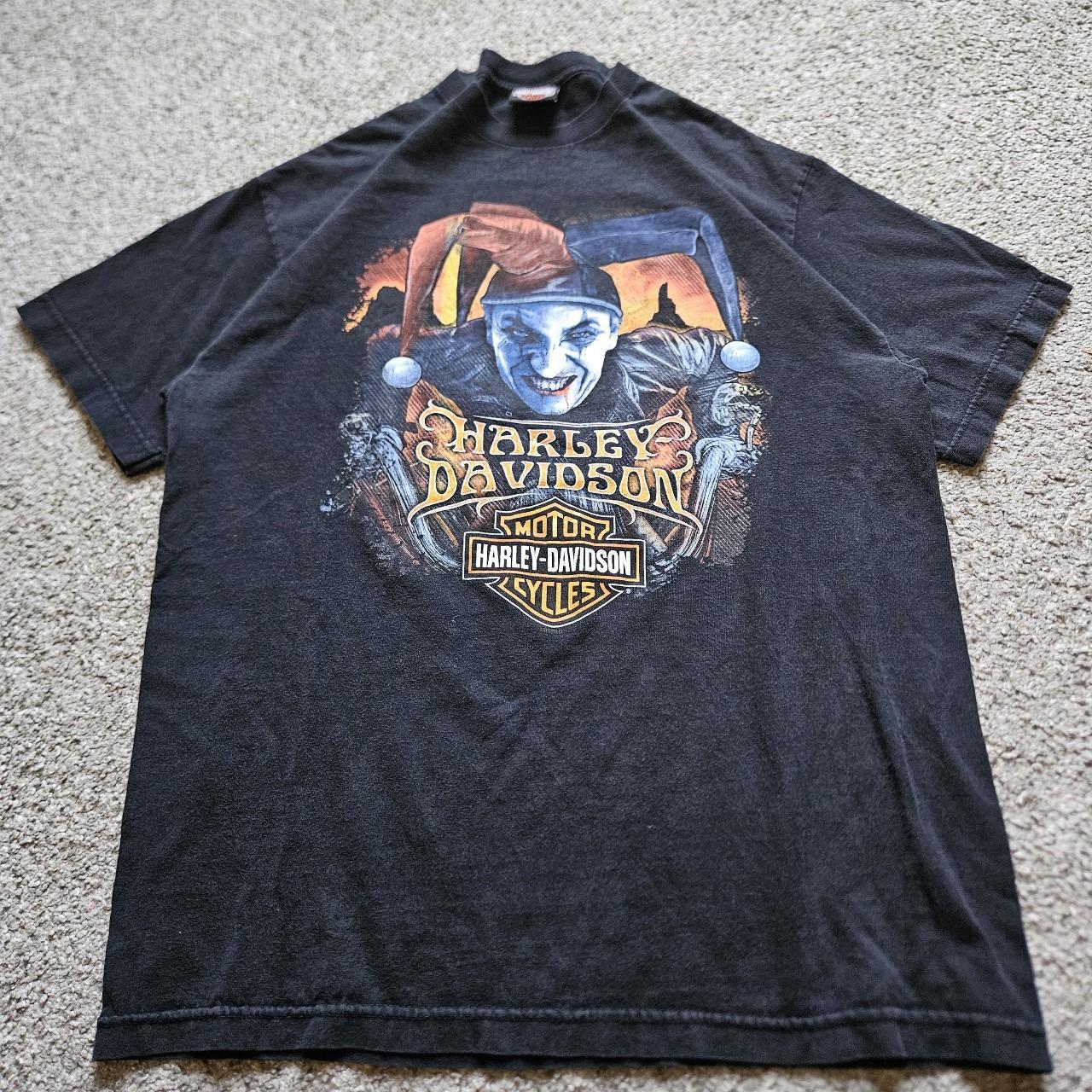 super tuff clown Harley Davidson joker tee #skater... | Depop
