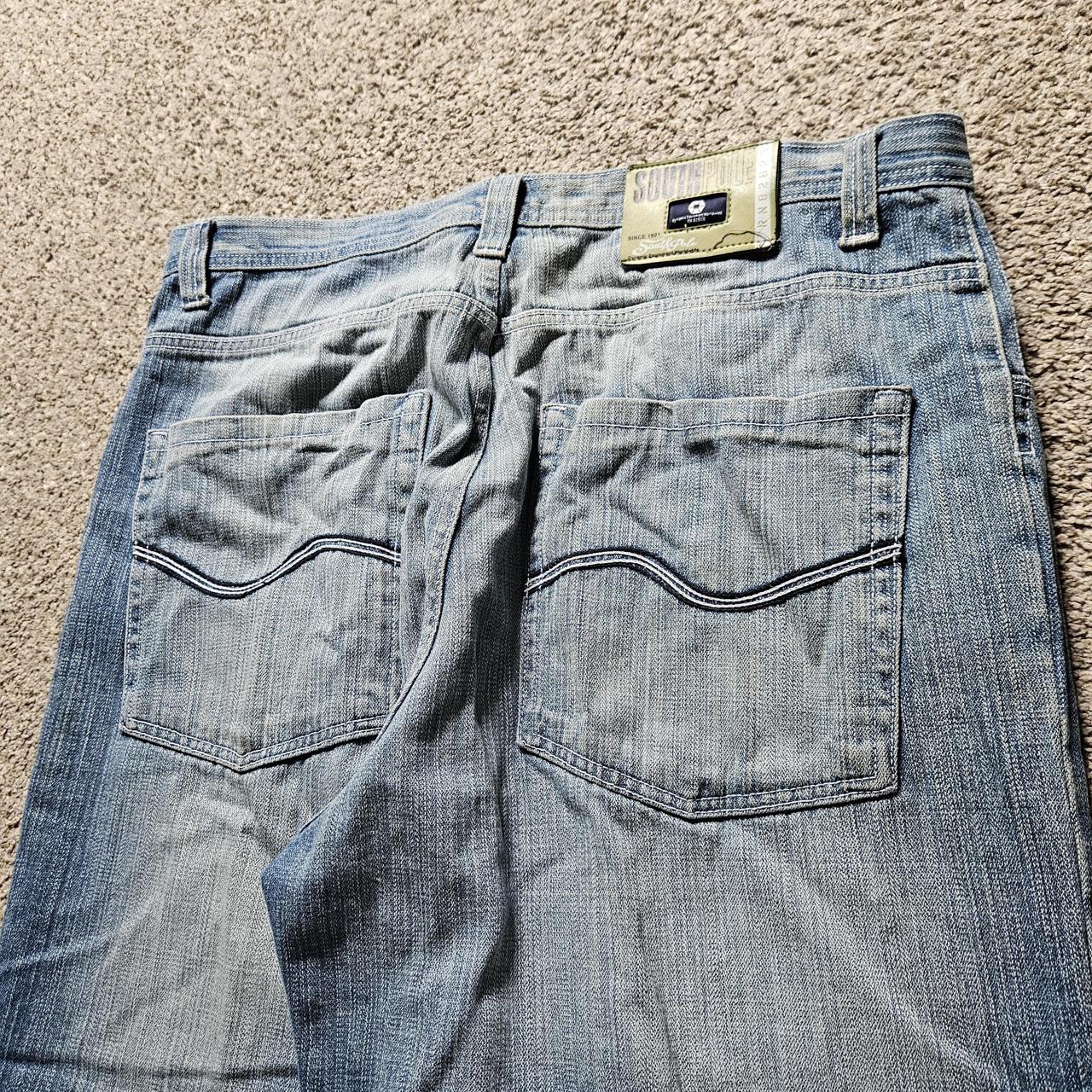 gorgeous navy tab beautiful fade wide leg 11 leg... | Depop