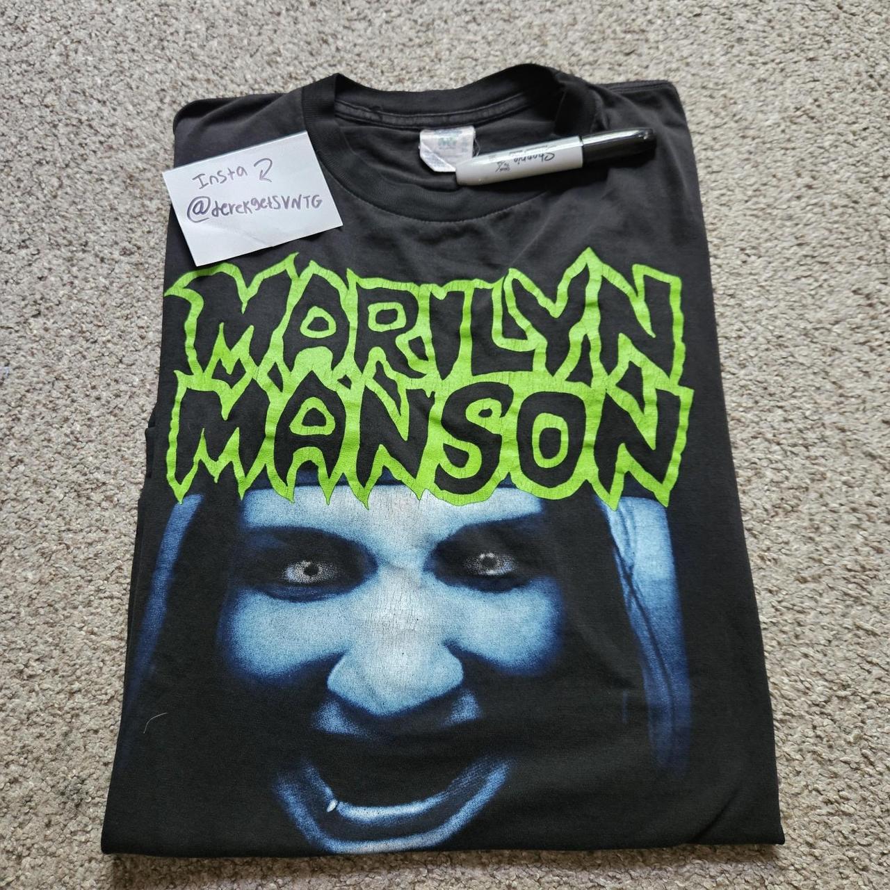 Winterland tag marilyn manson big face like new... | Depop