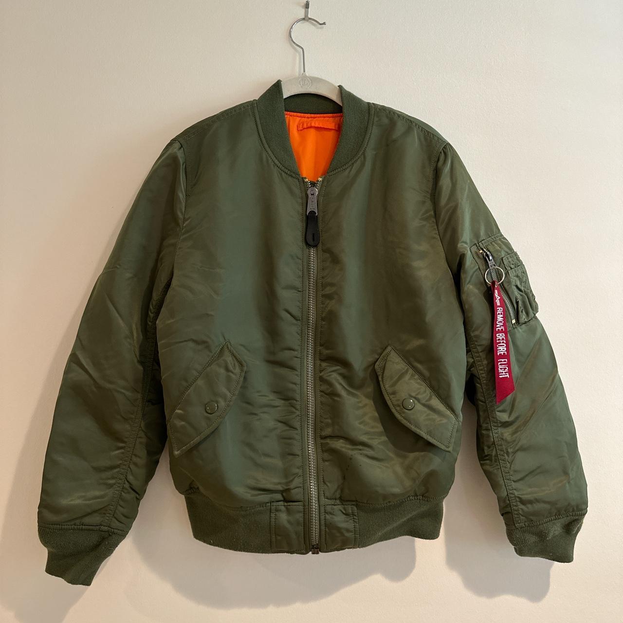 Alpha Industries Army Green Bomber Jacket (Oversized... - Depop