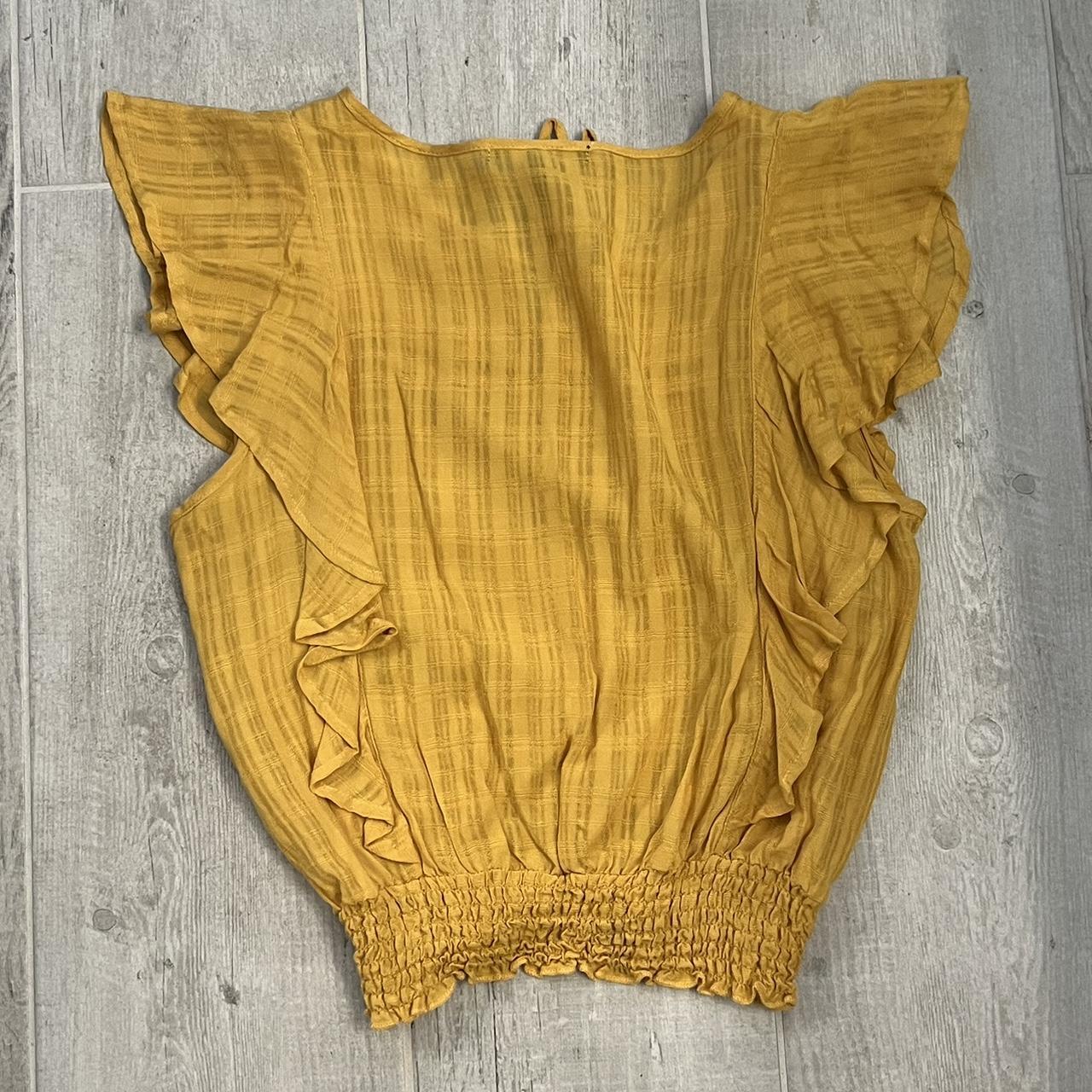 Forever 21 mustard yellow boho bohemian flowy milk... - Depop