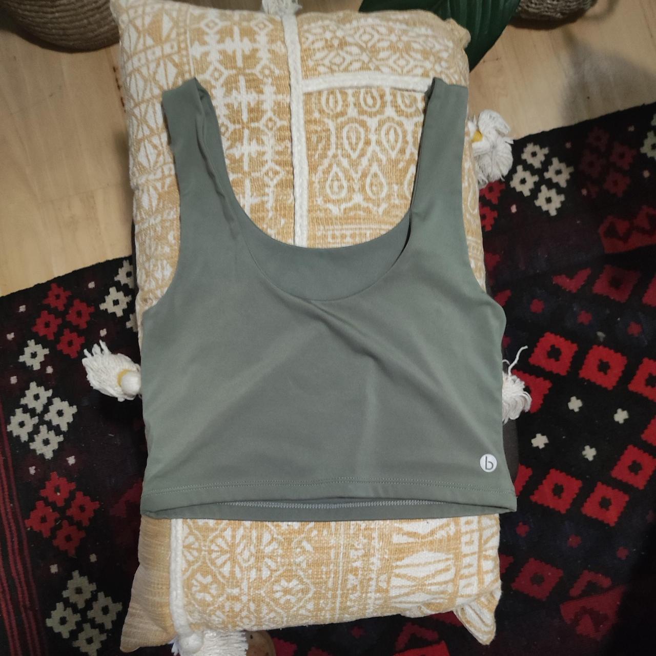 Body crop top sage colour size S - Depop