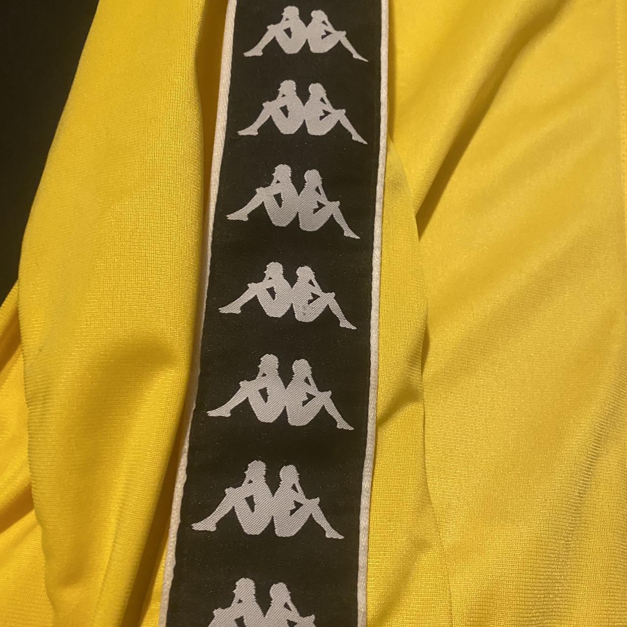 Vintage Yellow Kappa Jacket. size XL SEND OFFERS - Depop