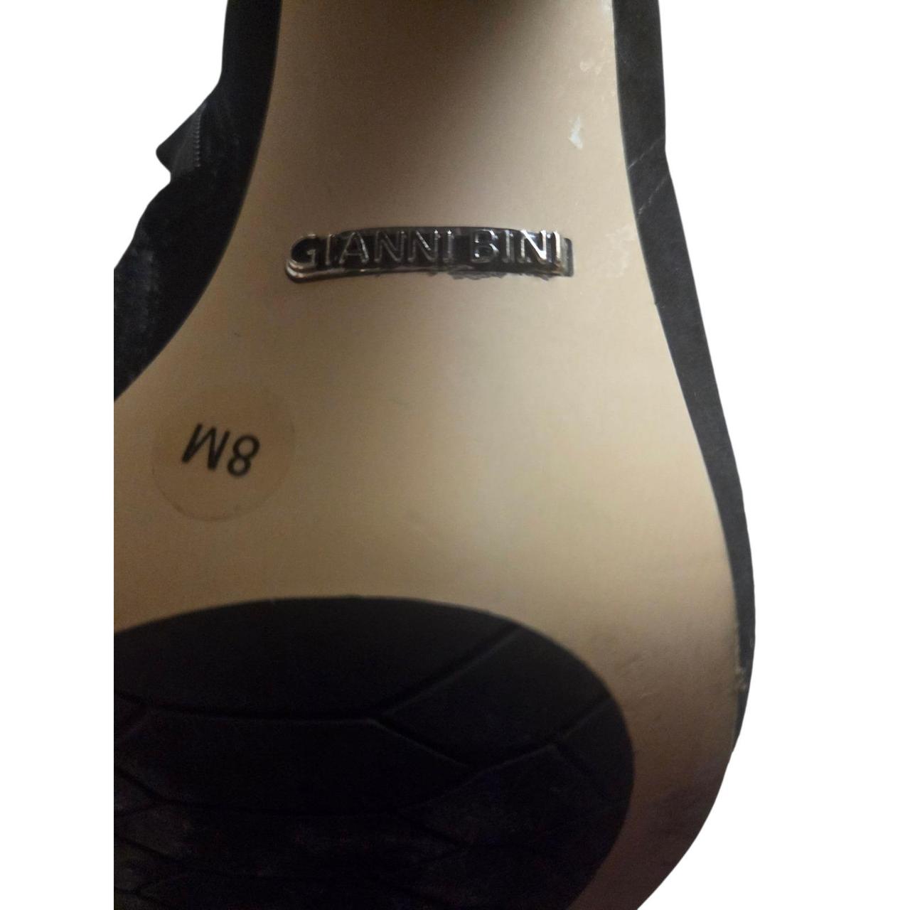 Gianni Bini Black Suede Over The Knee Block Heel... | Depop