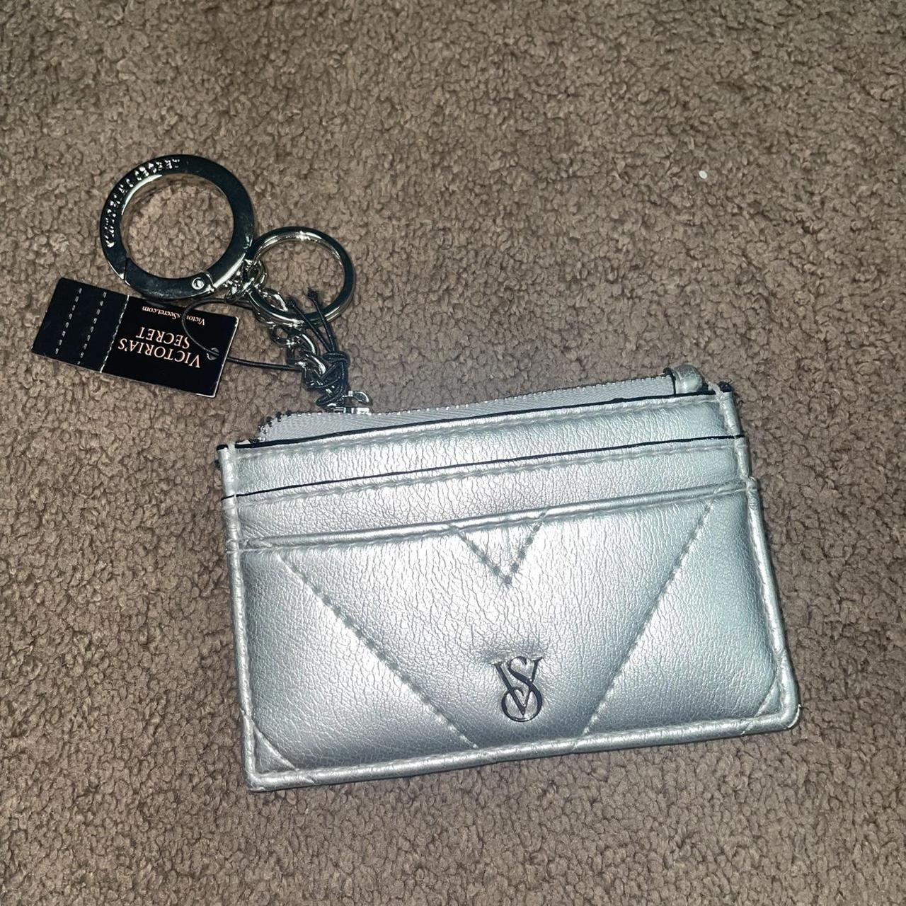 Silver Victoria's Secret card holder keychain wallet... - Depop