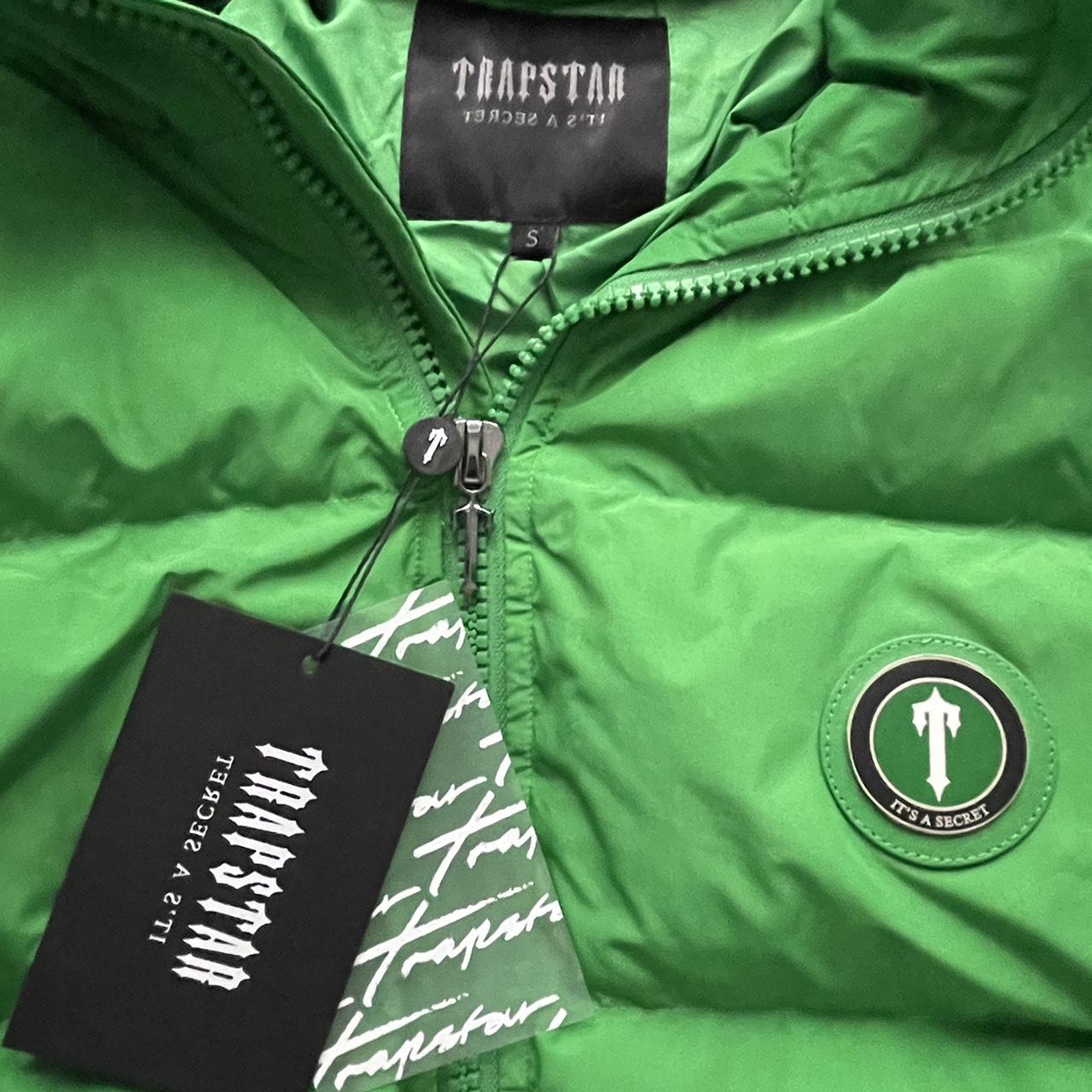 Green Trapstar Irongate puffer detachable hood -... - Depop