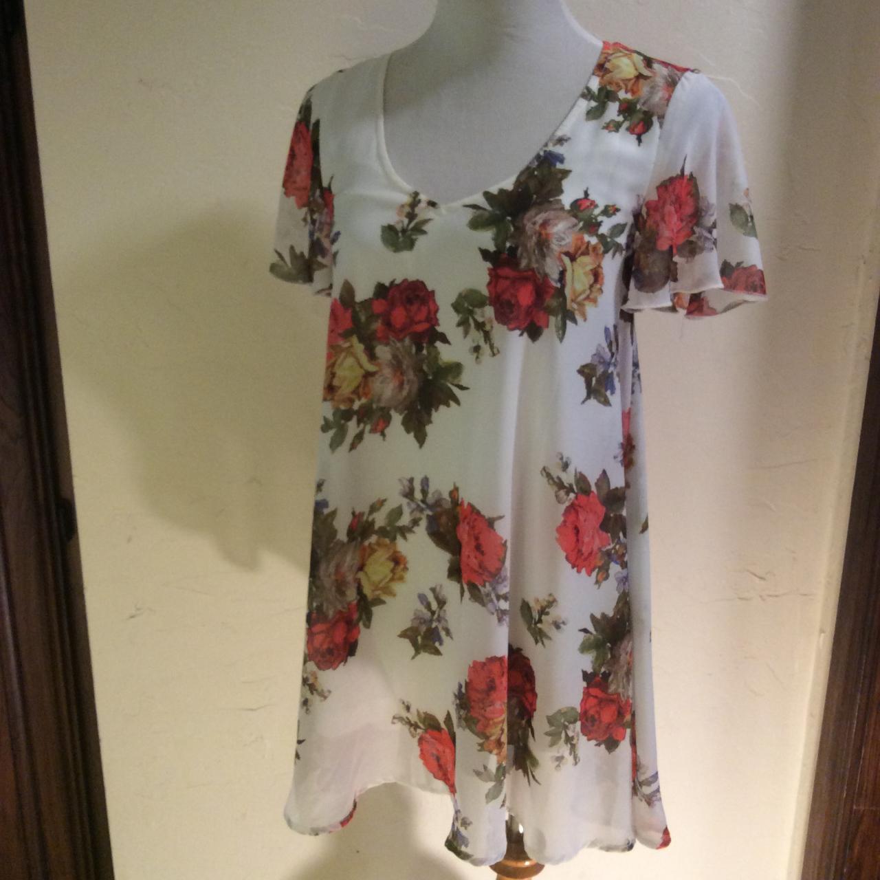 Show Me Your Mumu Kylie Short Sleeve Lined Floral... - Depop