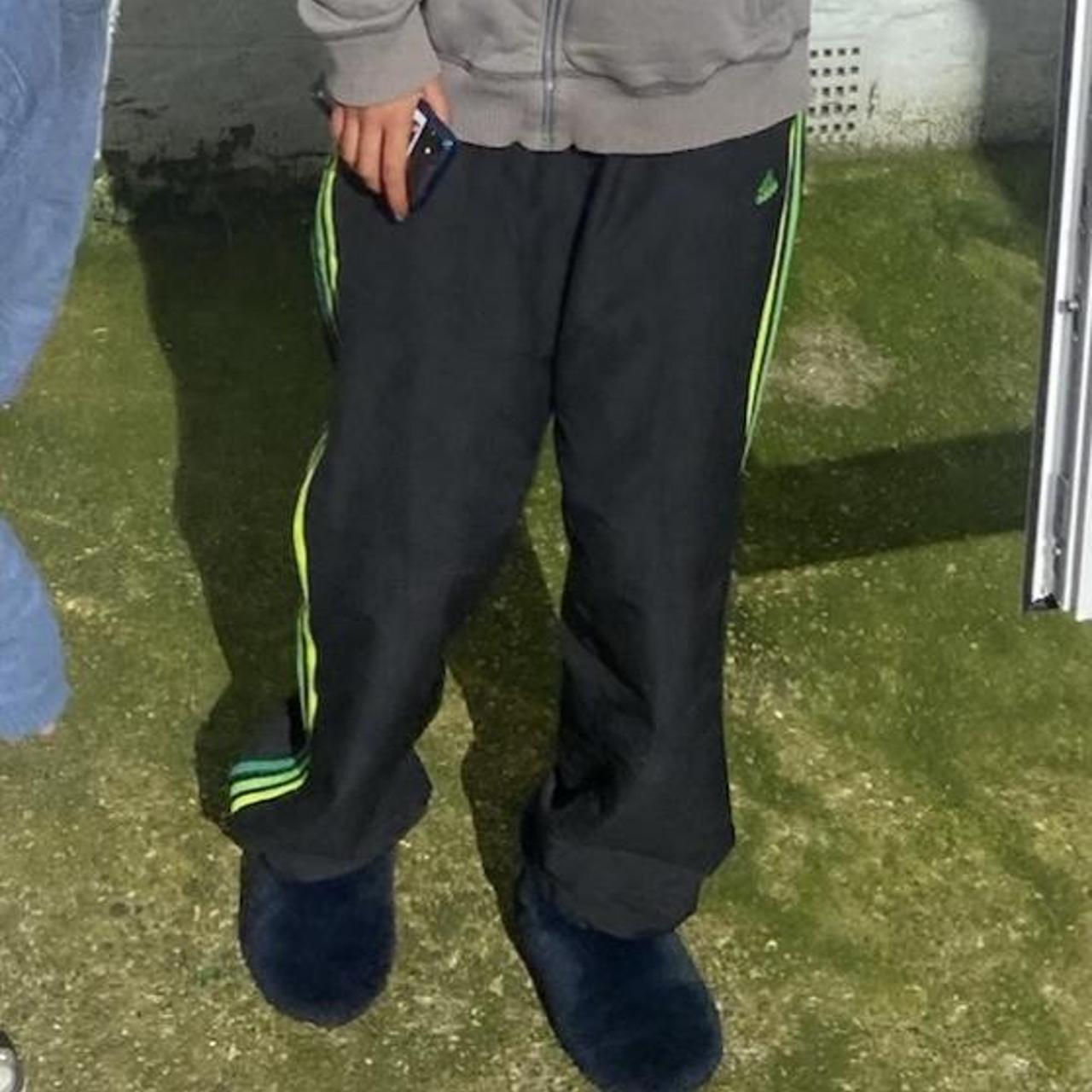 adidas clima365 tricolour vintage trackies green... - Depop