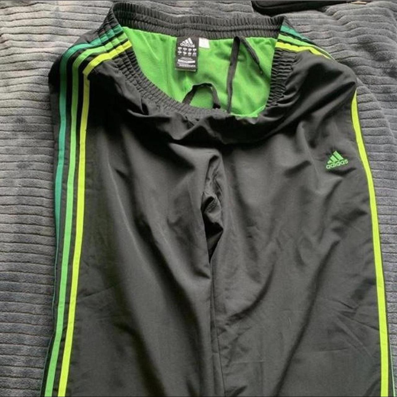 adidas clima365 tricolour vintage trackies green... - Depop