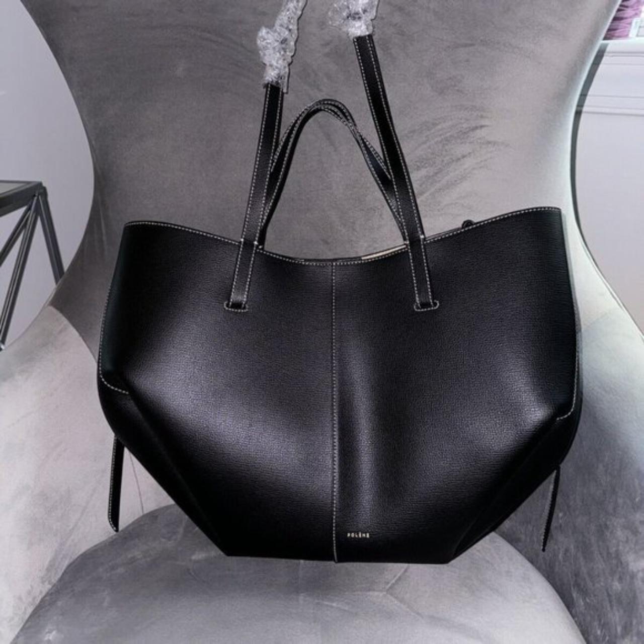 Polene Cyme Tote Top Handle Bag In Black - Brand... - Depop