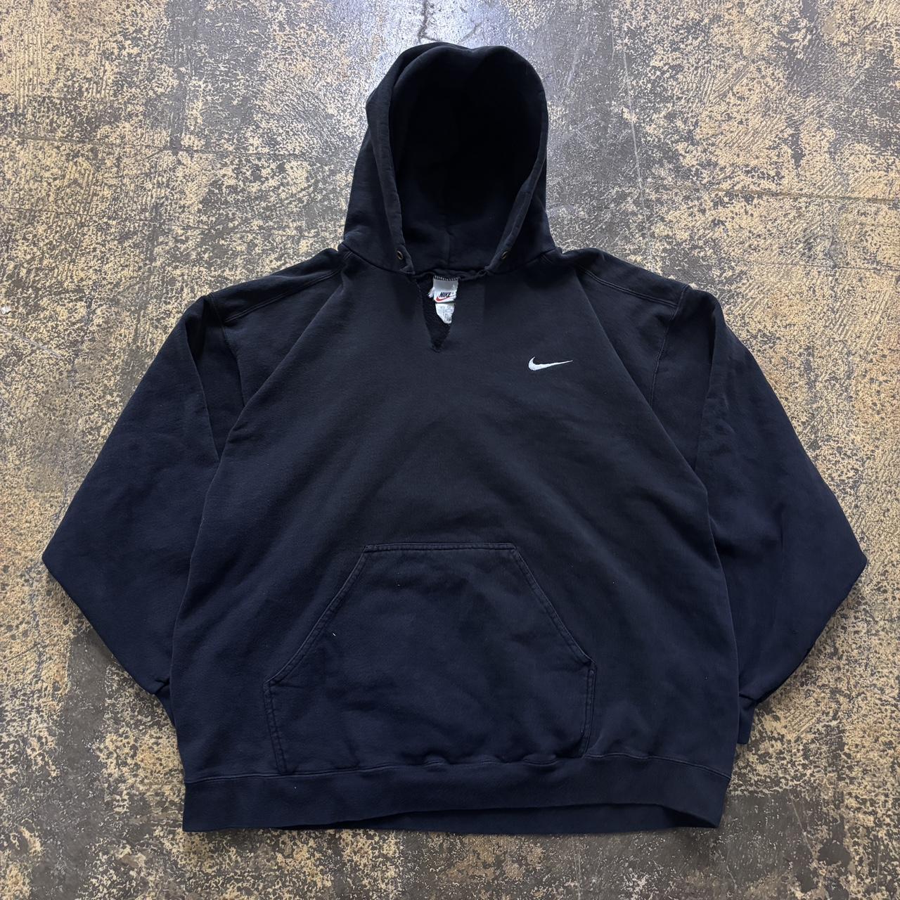 vintage 90s nike hoodie slight rip on... | Depop