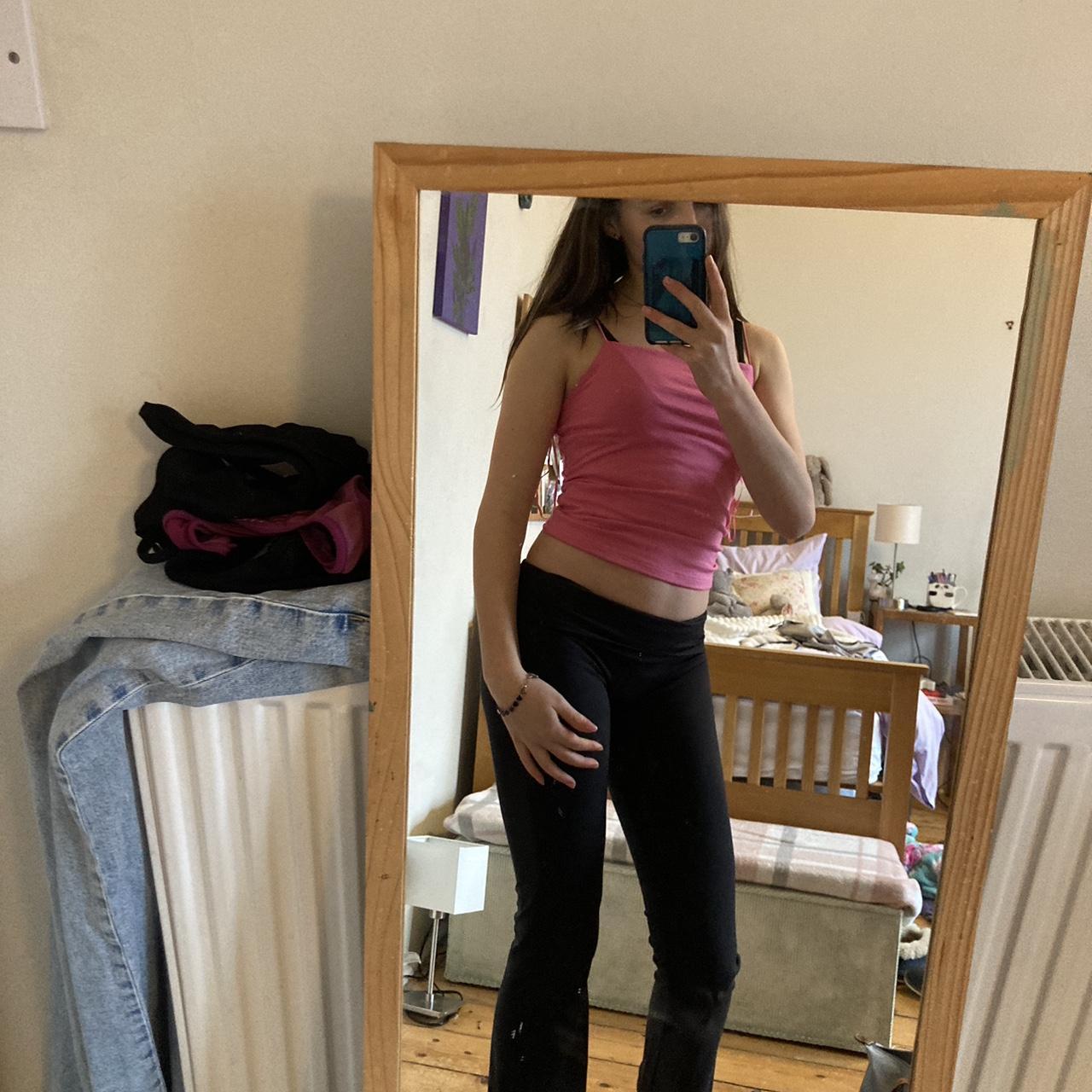 Pink primark top with spaghetti straps, very pretty... | Depop