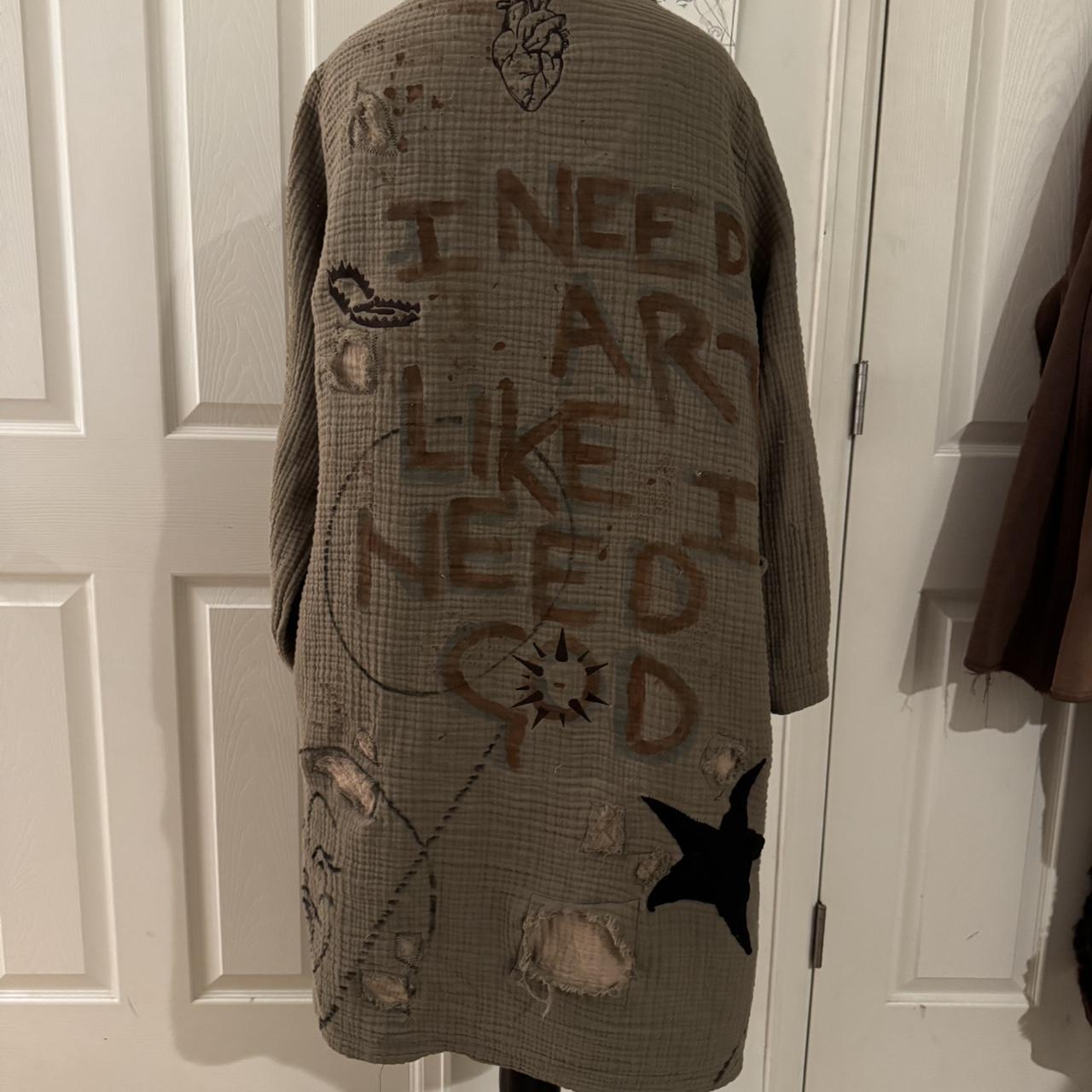 Distressed linen gauze apocalypse duster One of one | Depop