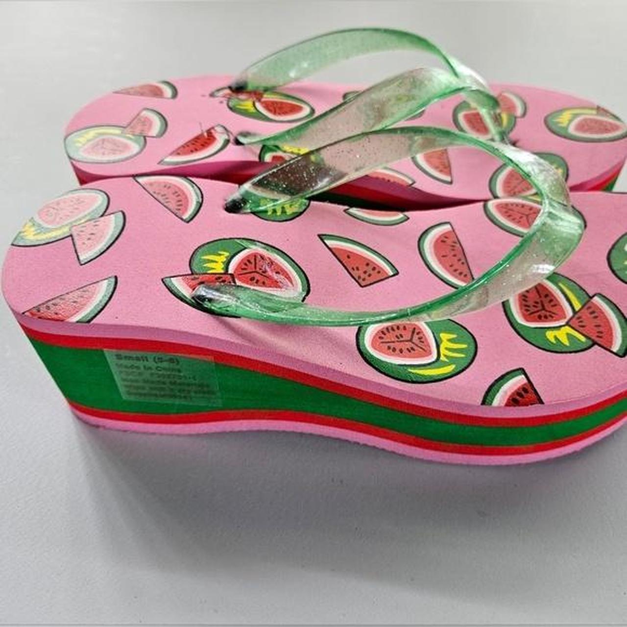 NWT Watermelon Platform Flip Flops | SZ S 5-6 -... | Depop
