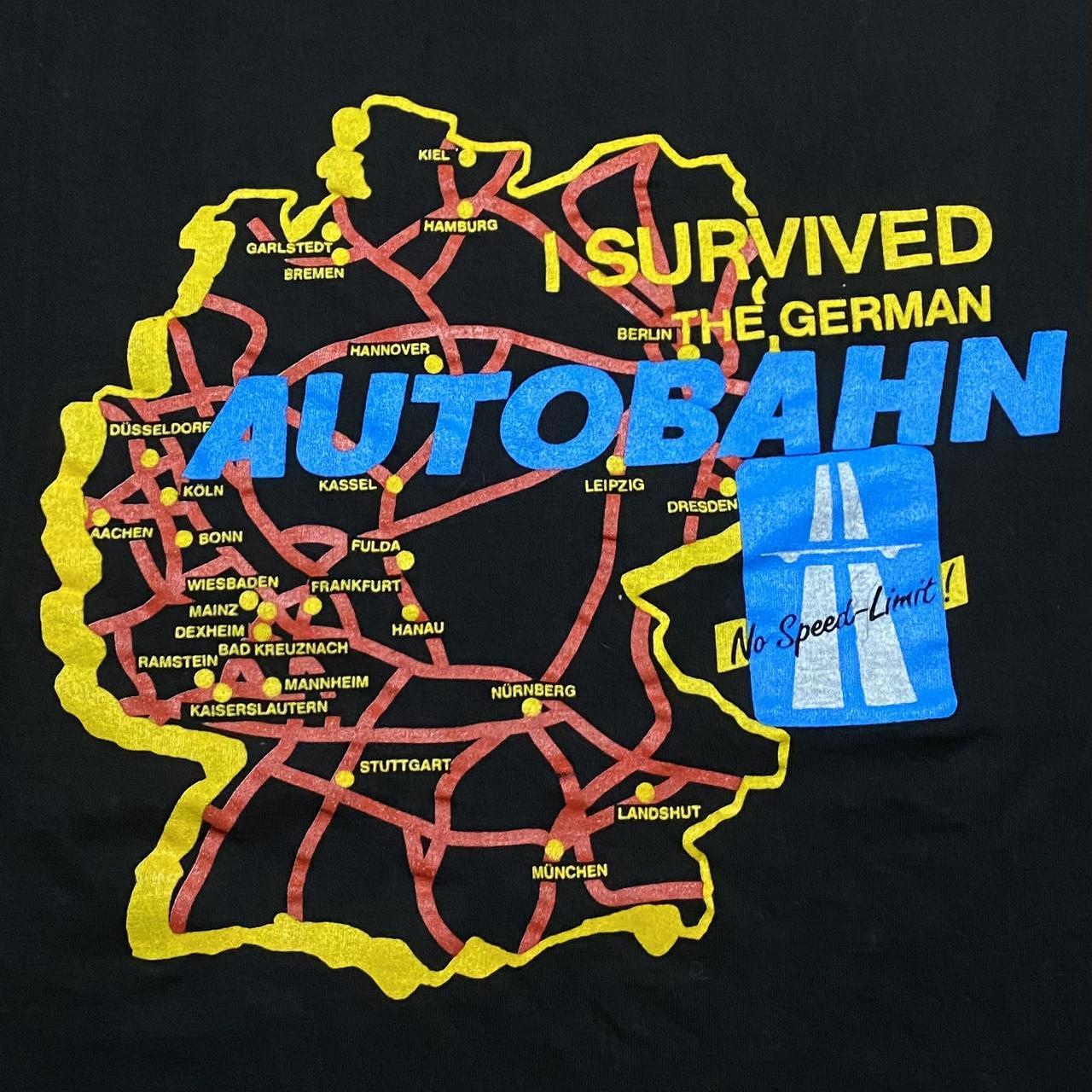 VINTAGE 90s I Survived The Autobahn No Sleed Limit /... - Depop