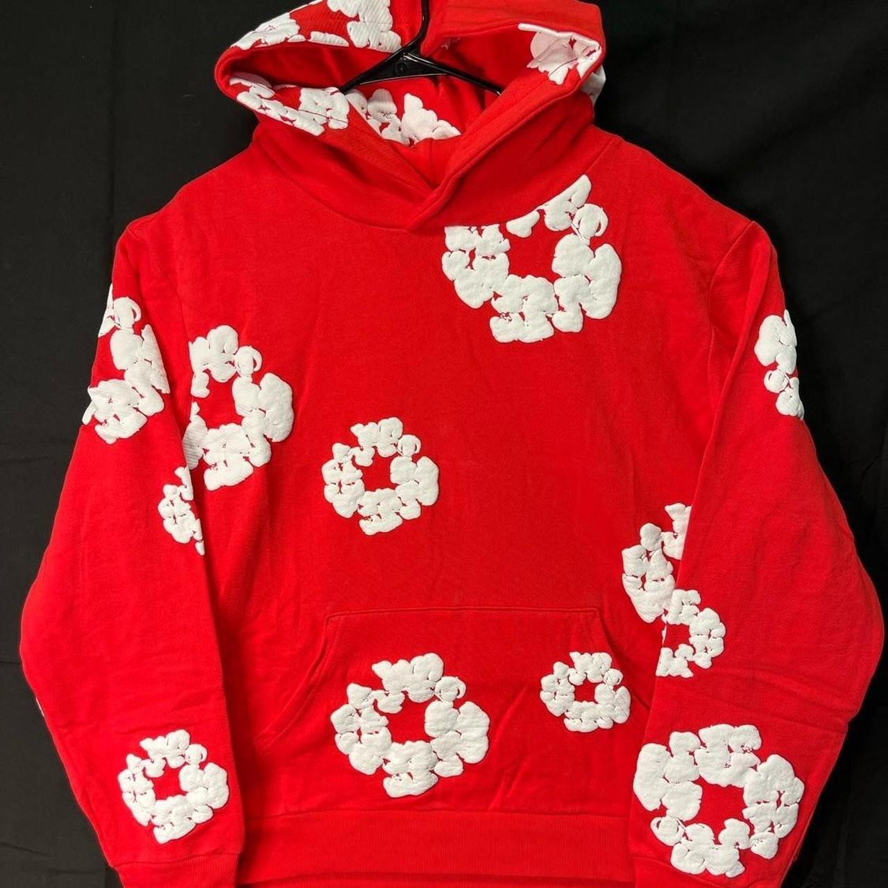 Denim Tears Red Hoodie Medium brand new 100%... - Depop